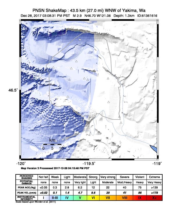 ShakeMap | Pacific Northwest Seismic Network