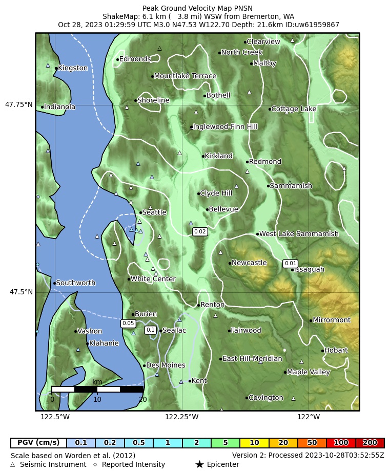 ShakeMap | Pacific Northwest Seismic Network