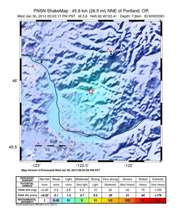 ShakeMap | Pacific Northwest Seismic Network