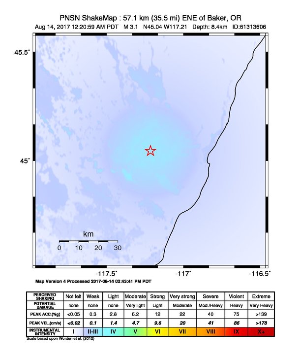 ShakeMap | Pacific Northwest Seismic Network