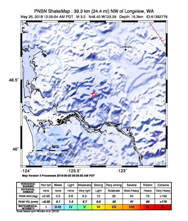 ShakeMap | Pacific Northwest Seismic Network