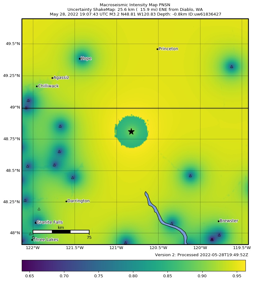 ShakeMap | Pacific Northwest Seismic Network