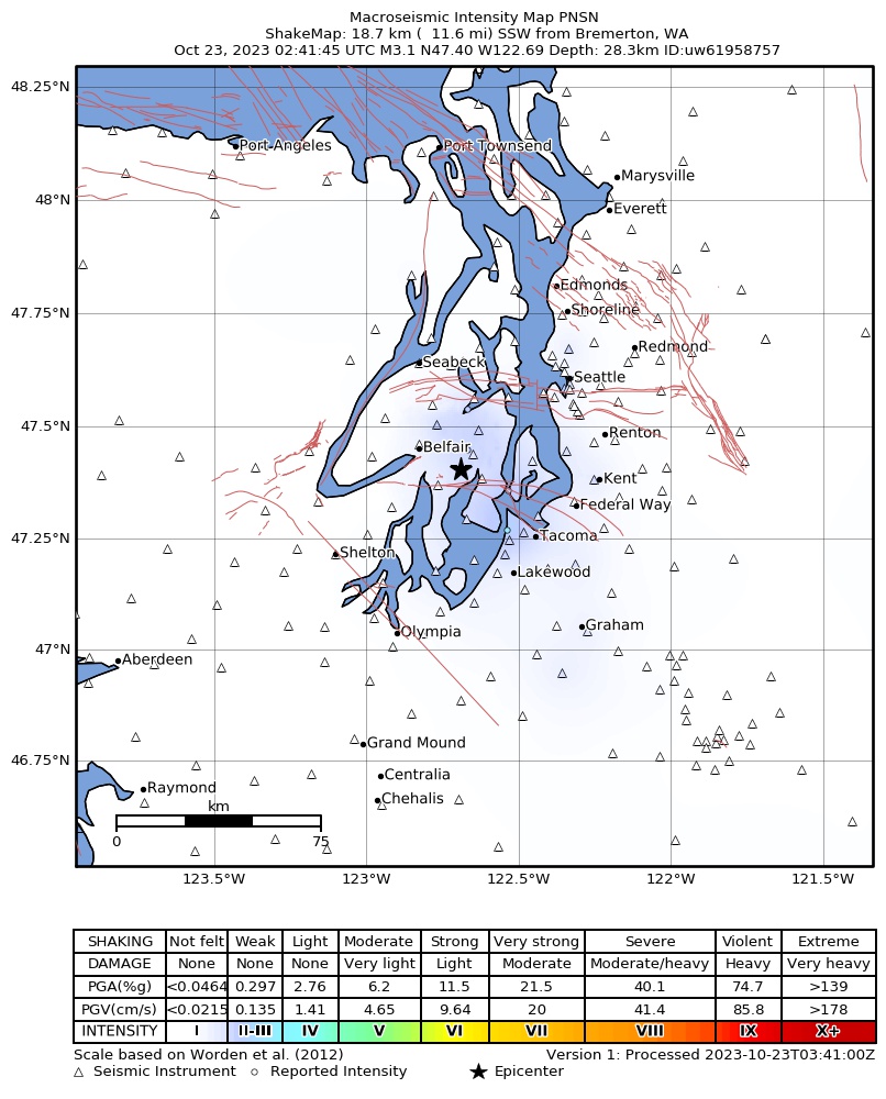 ShakeMap | Pacific Northwest Seismic Network