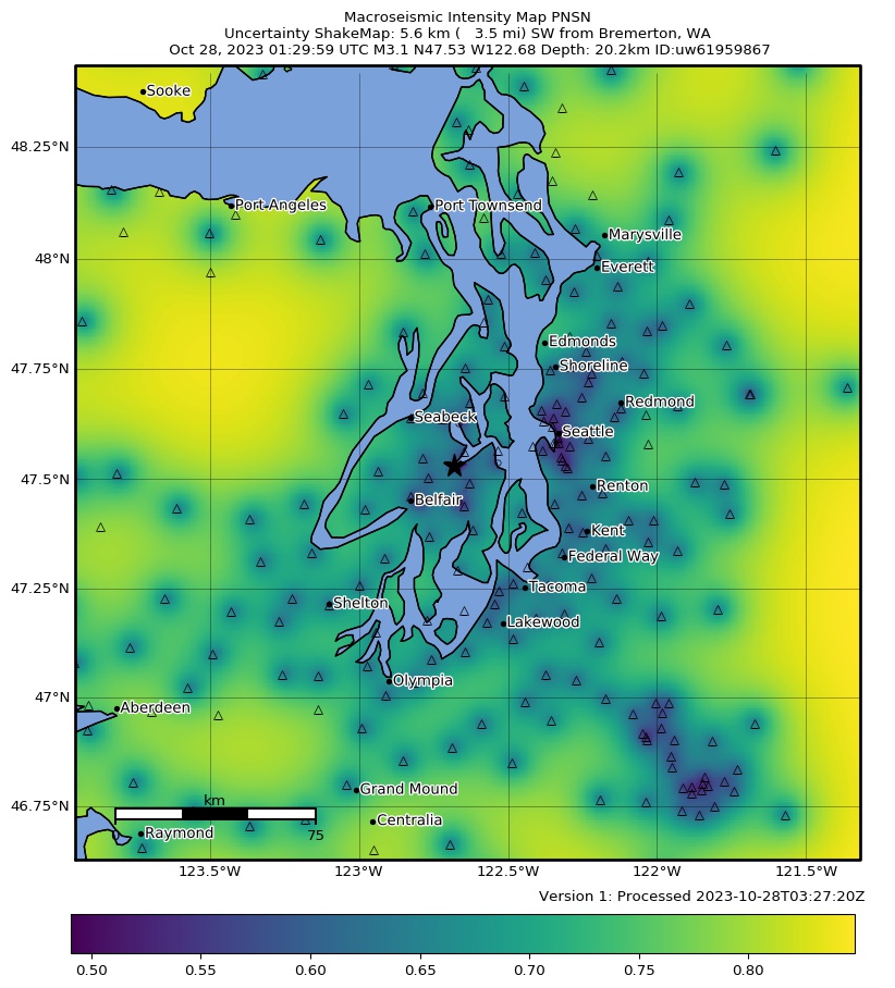 ShakeMap | Pacific Northwest Seismic Network