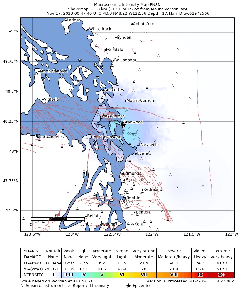 ShakeMap | Pacific Northwest Seismic Network